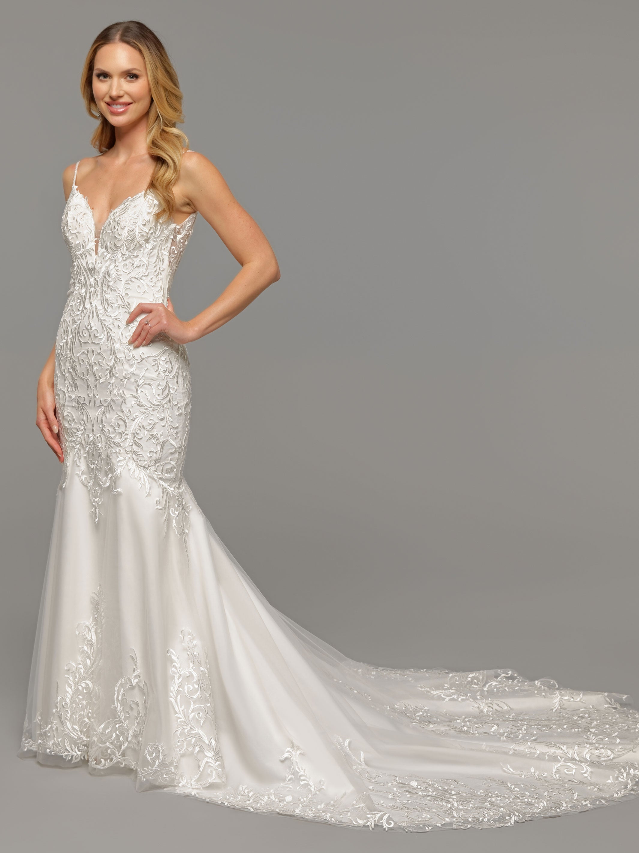 Blair Lace Fit-and-Flare Wedding Dress - Avery Austin