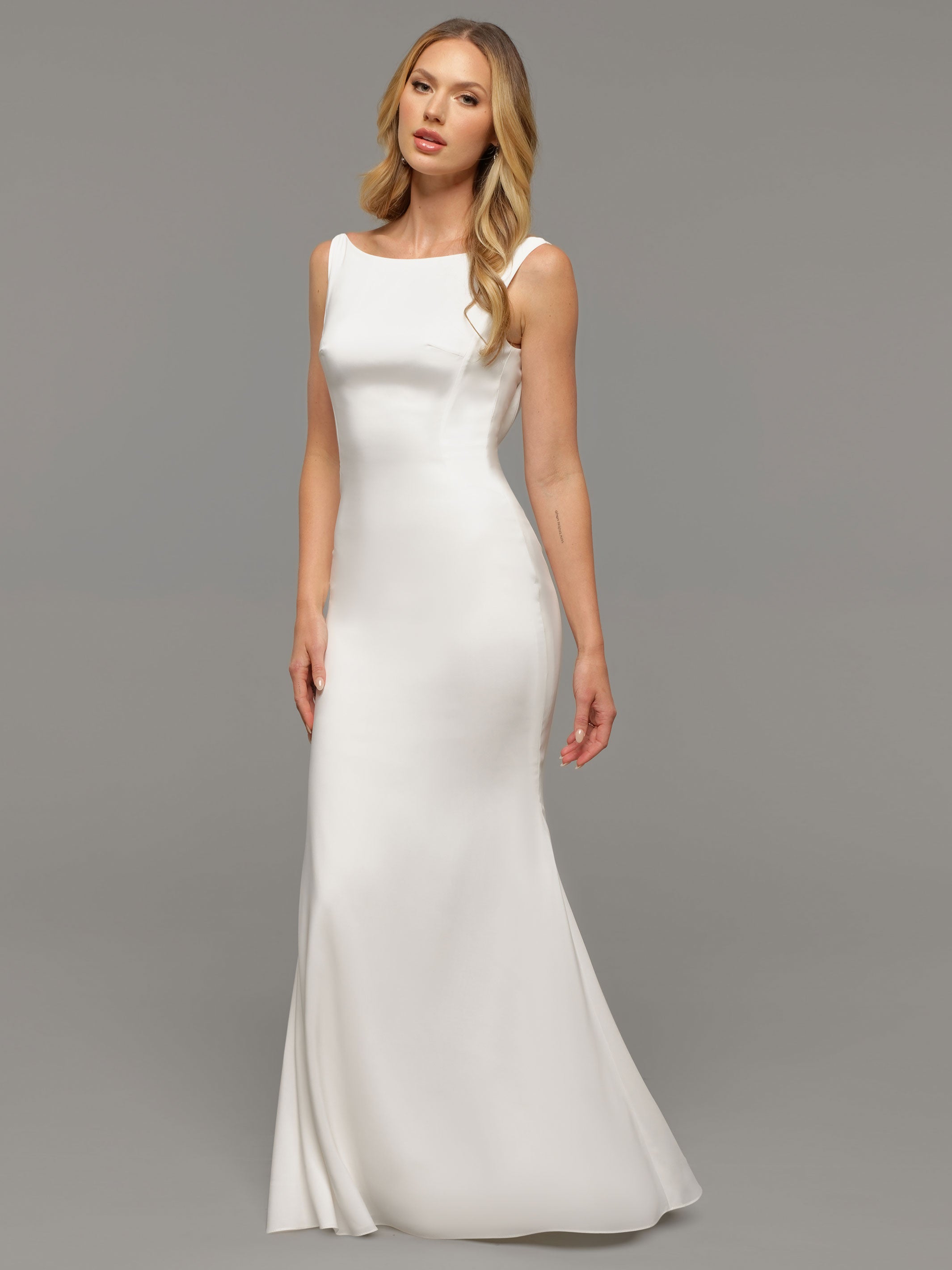 River Chiffon Modern Wedding Dress - Avery Austin